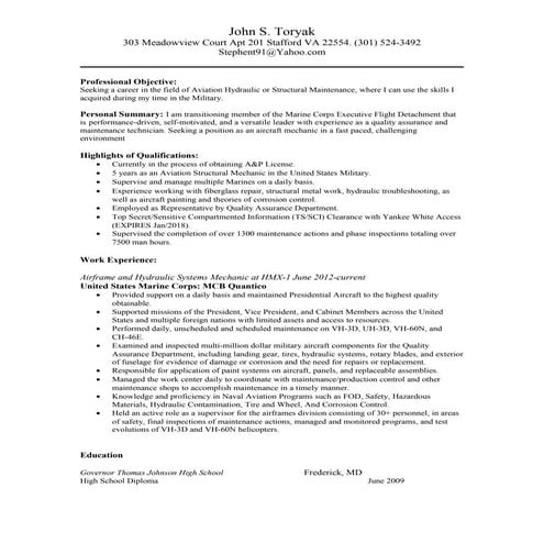 Tony Nevitt Resume | PDF