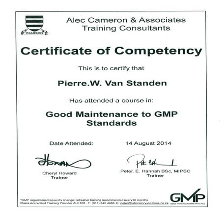 GMP Certificate | PDF