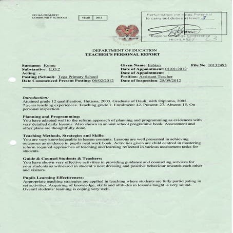 Personal Report | PDF