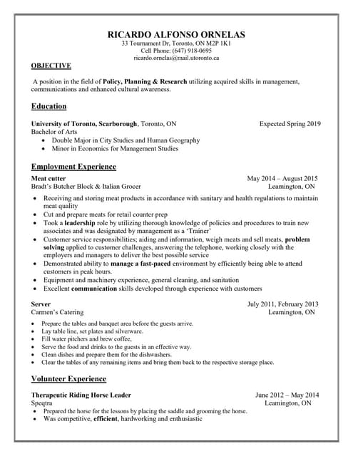 resume for sylvia | PDF