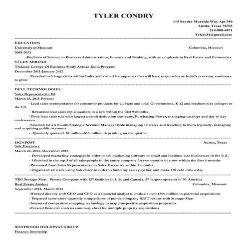 Condry Resume 2016 | PDF