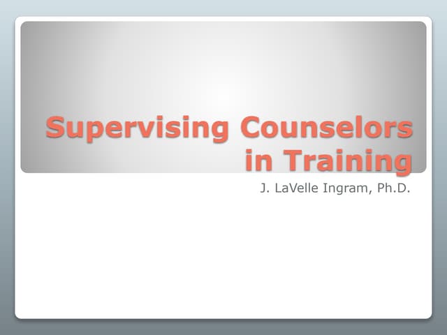 Clinical Model of Supervision | PPTX