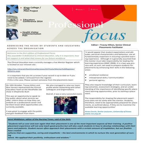 Professional Focus - Issue 1 - Dec 2014 (r) | PDF