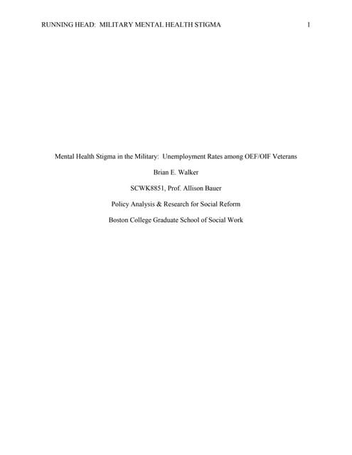 Policy analysis paper final | PDF