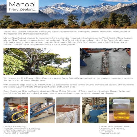 Manool New Zealand Info Sheet-Email | PDF