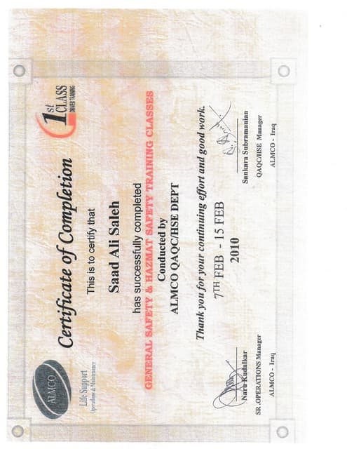 USING EXCEL 2010 CERTIFICATE | PDF