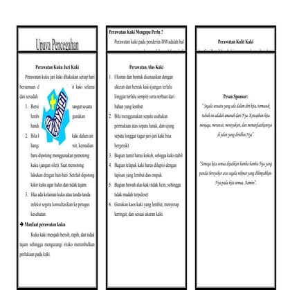 Leaflet perawatan kaki dm | DOC