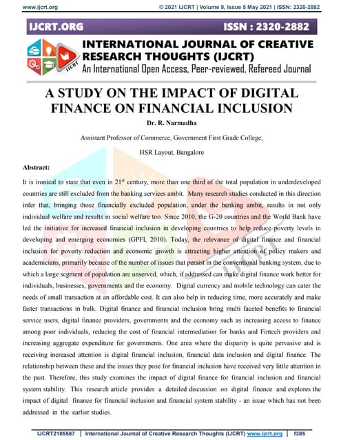 Fintech & Financial Inclusion | PDF