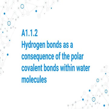 A1.1.2.pptx water - hydrogen bonding of water | PPTX