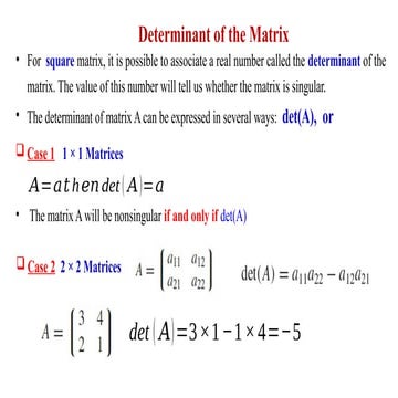 Comprehensive Guide to Matrix Determinants, Inverses, and Solving ...