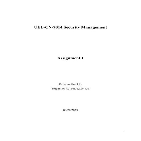 Security Management | PDF