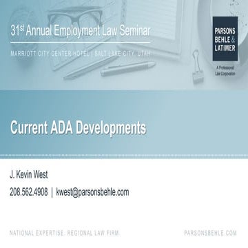 The Americans with Disabilities Act: What you should know | PPT