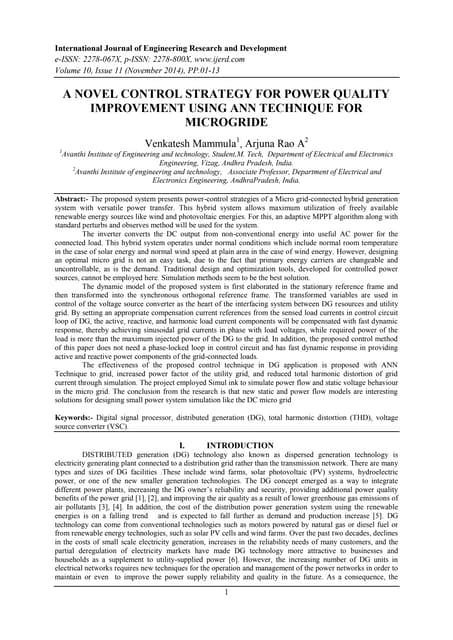 COORDINATED CONTROL AND ENERGY MANAGEMENT OF DISTRIBUTED GENERATION ...