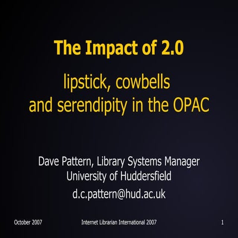 The Future of the OPAC...? | PPT