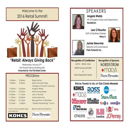 2016 Retail Summit Program | PPT