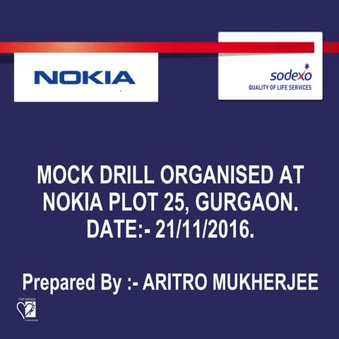 New Mock Drill Ppt from Nokia fALU Plot 25 | PPTX