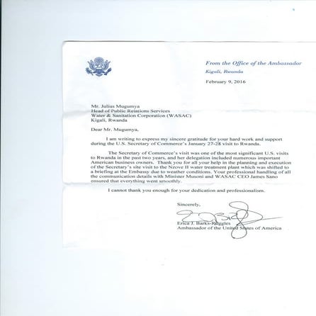 Julius appreciation letter | PDF