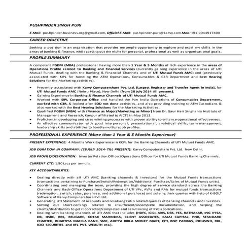 Pushpinder Singh Puri Resume work experience | DOCX