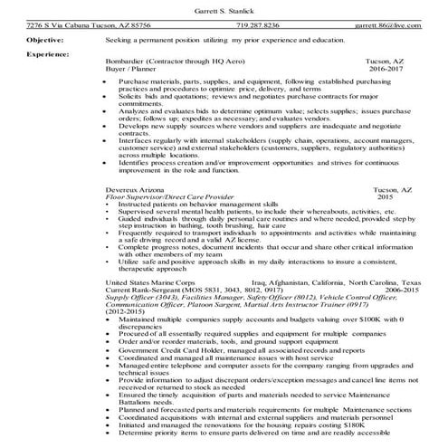 Garrett Stanlick Resume | DOCX