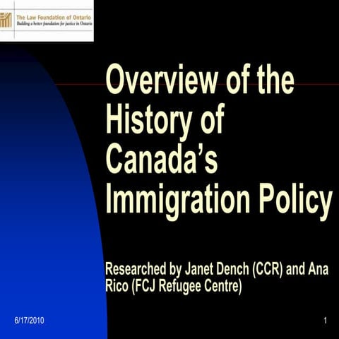 A10 history of canada immigration policy | PPTX