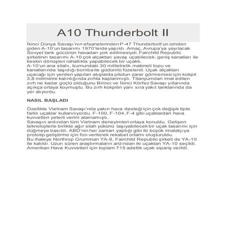 A10 thunderbolt 2 | PDF
