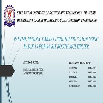 Partial Product Array Height Reduction Using Radix 16 For 64 Bit Booth