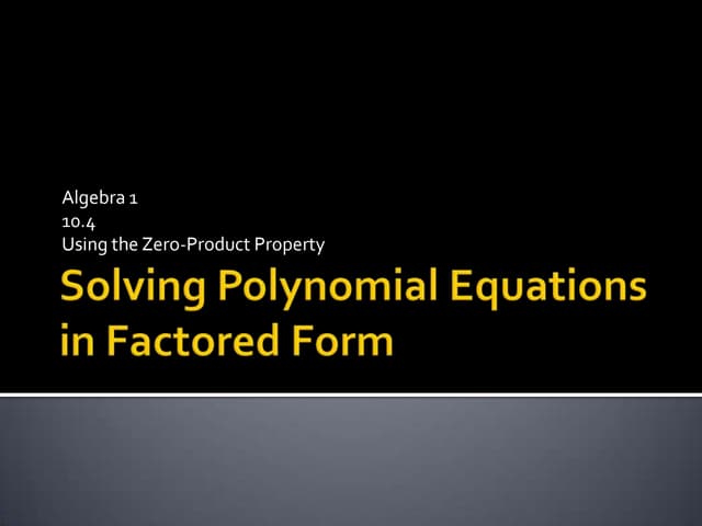 Integral Exponents | PPTX