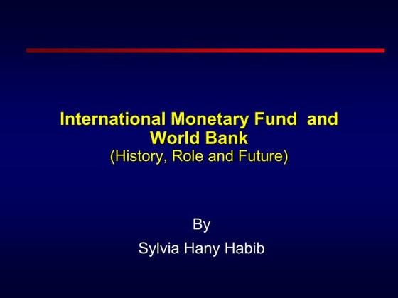 IMF and World Bank | PDF