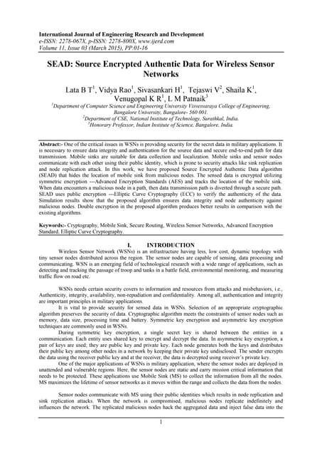 Hierarchical Key Agreement Protocol For Wireless Sensor Networks Pdf