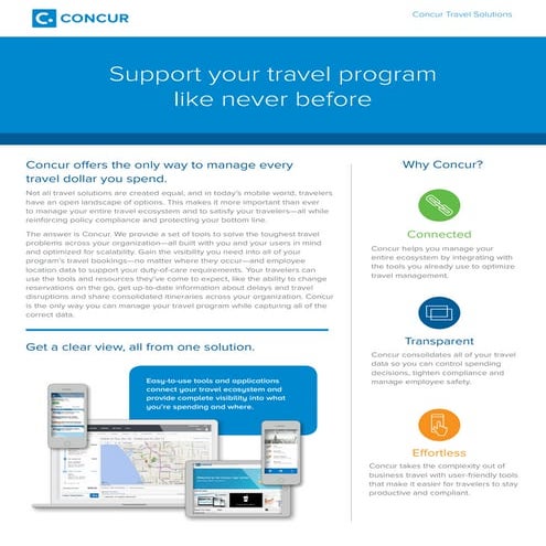 US Brochure- Concur Travel Solution | PDF