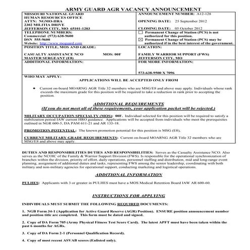 Announcement - First Sgt. 263 CBCS | DOCX