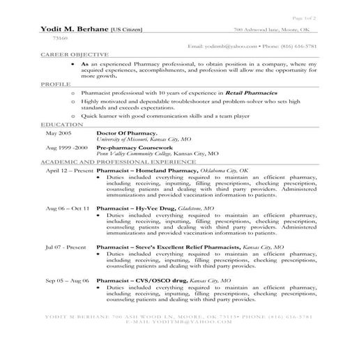 updated resume | RTF