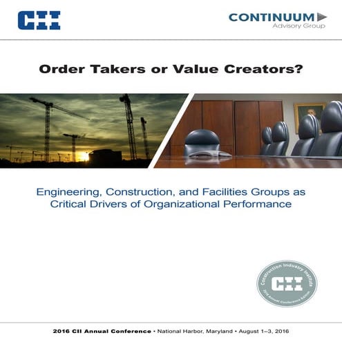 Order Takers or Value Creators vFinal | PDF | Construction Industry ...