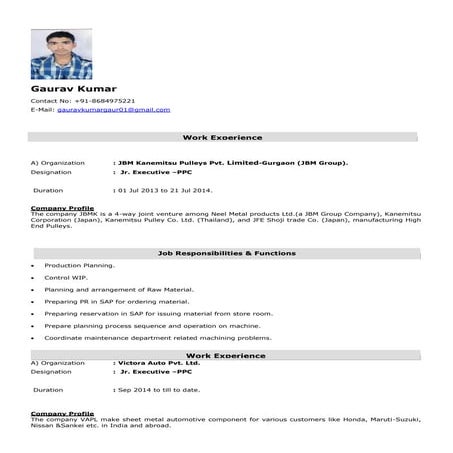RESUME GAURAV KUMAR | DOCX