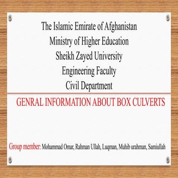 Box culvert | PPTX