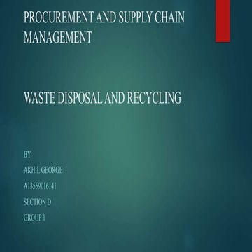 Waste Disposal and Recycling | PPT