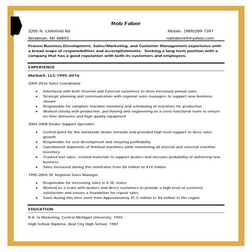 Rob resume and references (002) (1) | PDF