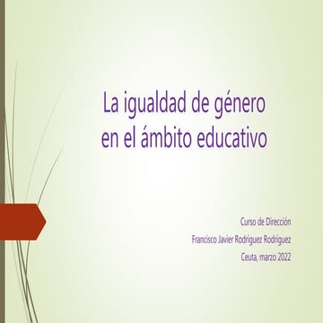 A1 3 la igualdad de género | PPTX