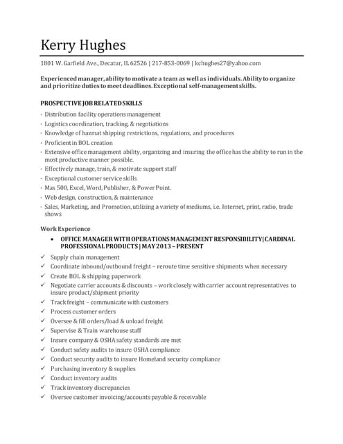Carrie Grant Resume | PDF