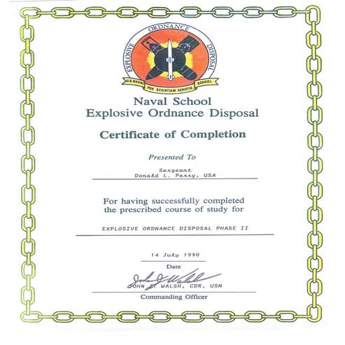 Don Perry EOD Phase 2 certificate | PDF