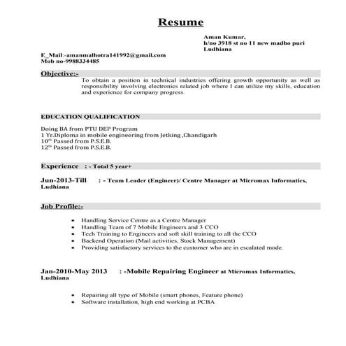 My Resume new | DOCX