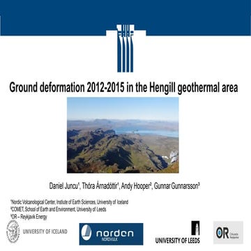 A1 Ground deformation in the Hengill geothermal area, Iceland Daniel ...