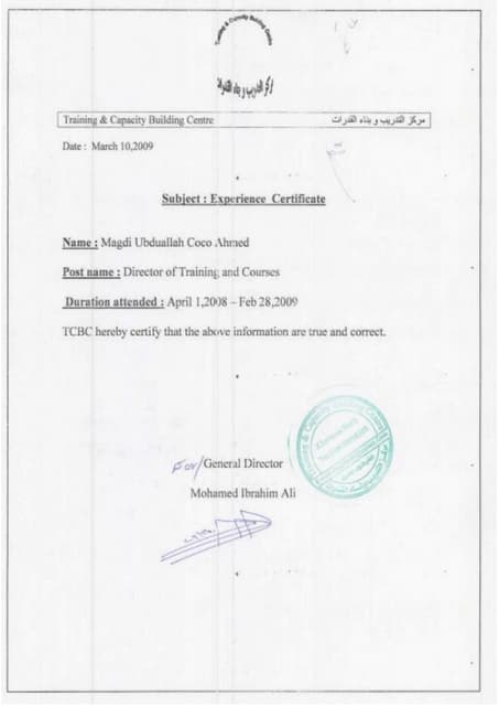 CDF Certificate | PDF