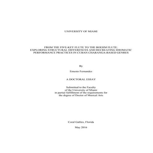 DMA Dissertation-Ernesto Fernandez | PDF