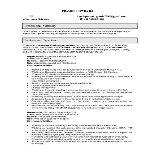 PRAMOD_CV_2016 | DOC