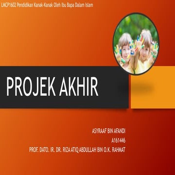 A161446 - Projek Akhir (LMCP1602) | PPTX