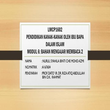 A167604 Modul 6 Bahan Mengajar Membaca 2 | PDF