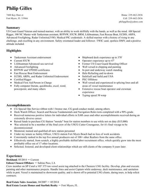 Offshore CV | DOCX