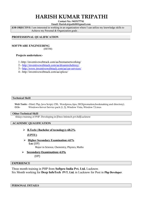 An effective resume_format_for | DOC