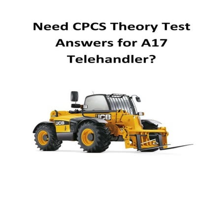 CPCS A17 Telehandler Theory Test Answers | PDF